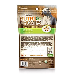 NutriChomps Dog Chews 5-inch Twists, Easy to Digest, Rawhide-Free Dog Treats, Real Peanut Butter Flavor & Real Chicken Flavor (NT112V) - 10 Count (Pack of 2)
