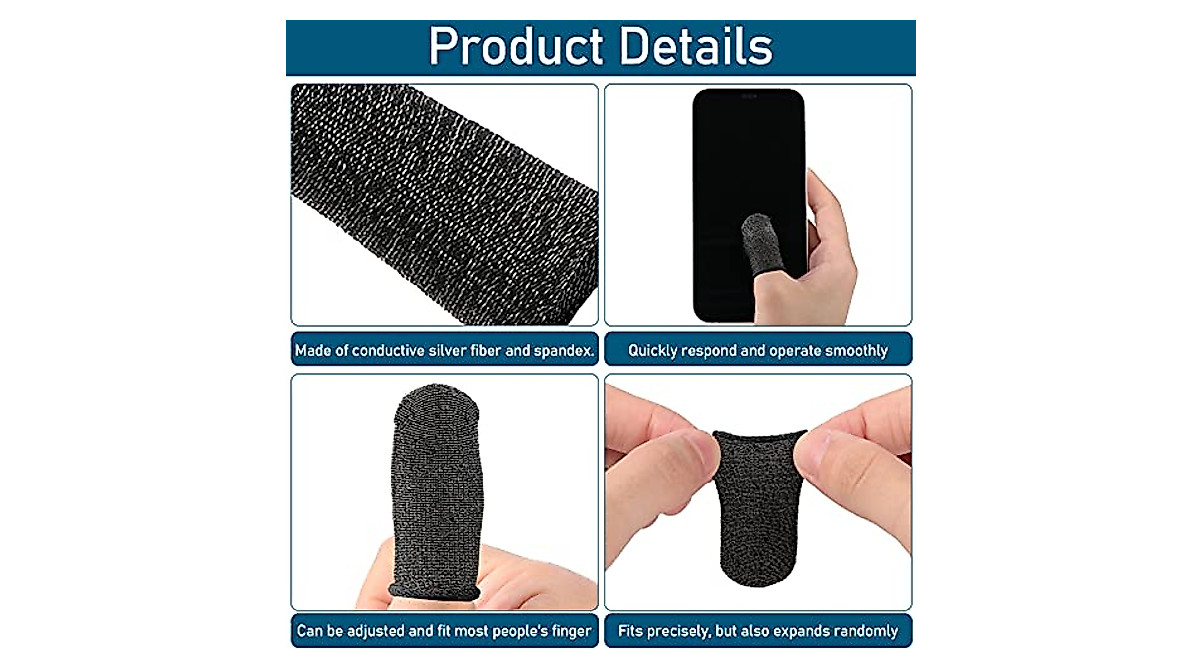 40 Pieces Gaming Finger Sleeve For Gaming Thumb Sleeves Mobile Gaming ...