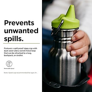 Klean Kanteen Kid Classic Narrow 12oz (w/Sippy Cap) Brushed Stainless