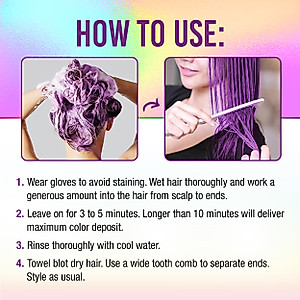 Punky Colour 3-in-1 Color Depositing Hair Cleanser & Conditioner, 8.5 fl oz. (Purpledacious)