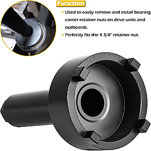 Bearing Carrier Retainer Wrench Tool Fits for Mercury Mercruiser Alpha One Bravo One Generation II Trs Outdrives, Alternative to 91-61069, 91-61069T, 18-9858