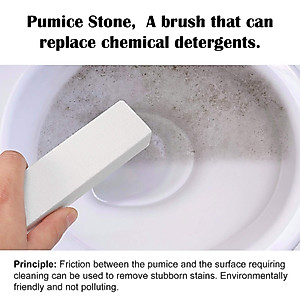 FALAMON 6 Pack Pumice Stone for Toilet Bowl Cleaning, Scouring Stick Remove Hard Water Rings, Calcium Buildup and Rust, Pumice Cleaning Bar for Tile Bath-tub