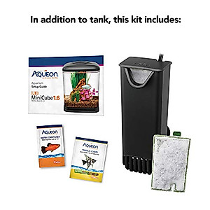 Aqueon Mini Cube Kit Black 1.6 Gallon 1.6 Gallons