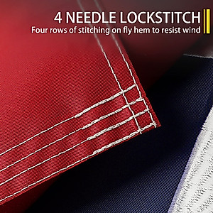 Texas Flag 3 x 5 ft Outdoor, High Wind, Heavy Duty Large TX State Flags for Outside, Durable Nylon with Luxury Embroidered Stars Sewn Stripes Brass Grommets