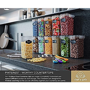 Airtight Food Storage Containers with Lids for Kitchen & Pantry Organization - Set of 12/2L Each - Kitchen Must Haves for Flour, Sugar & Dry Food Storage - BPA Free Plastic Canisters with Accessories