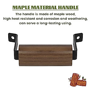 FIRELOOP 4Inch Wooden Handle Replacement fit for Small Medium Big Green Egg Grill Accessories Maple