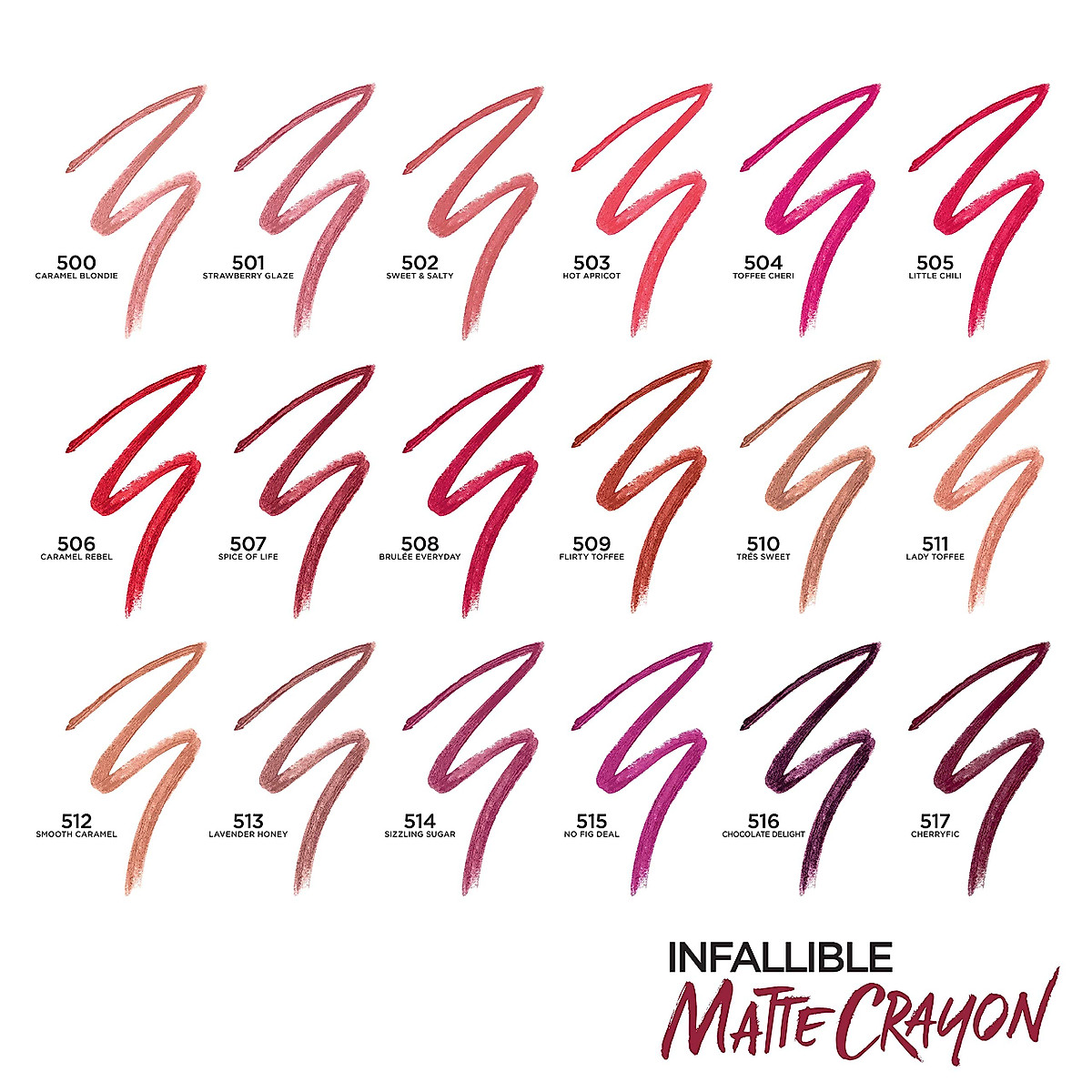L’Oréal Paris Infallible Matte Lip Crayon, Lady Toffee (Packaging May Vary)
