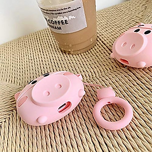 Pig Airpods Pro Case,Cute 3D Funny Cartoon Pig Character Silicone Airpod Pro Cover,Kawaii Fun Lovely Design Skin,Cases for Girls Kids Teens Boys Air pods Pro (Pig)