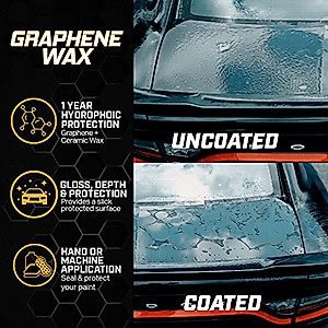 Graphene Ceramic Wax with Sio2, 1 Year Coating For Enthusiasts And Professionals USA MADE