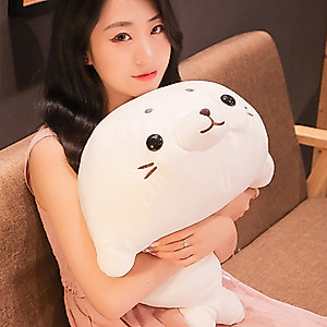 CAZOYEE Soft Seal Plush,Cute Seal Stuffed Animal,Chubby Snuggle Seal Sea Animal Plush Pillow,Cuddly Gift for Kids Children Baby Girls Boys Toddlers,Creative Plush Seal Decoration,19.6”