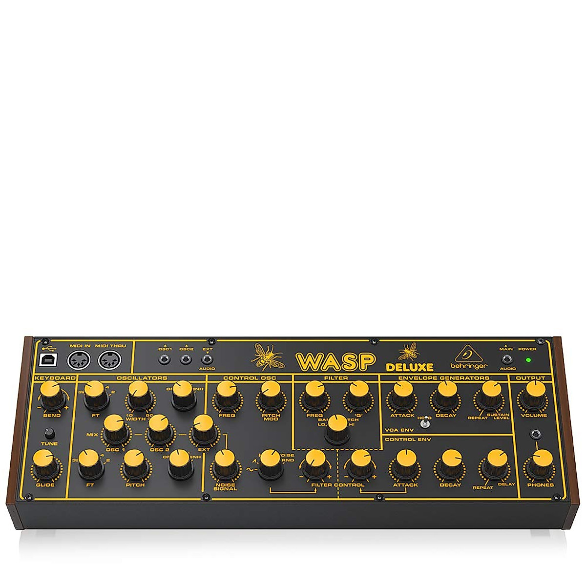 Behringer WASP DELUXE Legendary Analog Synthesizer with Dual OSCs, Multi-Mode VCF, 16-Voice Poly Chain and Eurorack Format