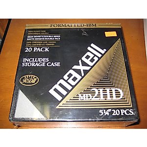 Maxell MD2HD 5 1/4 inch Mini Floppy Disks 20 Pack