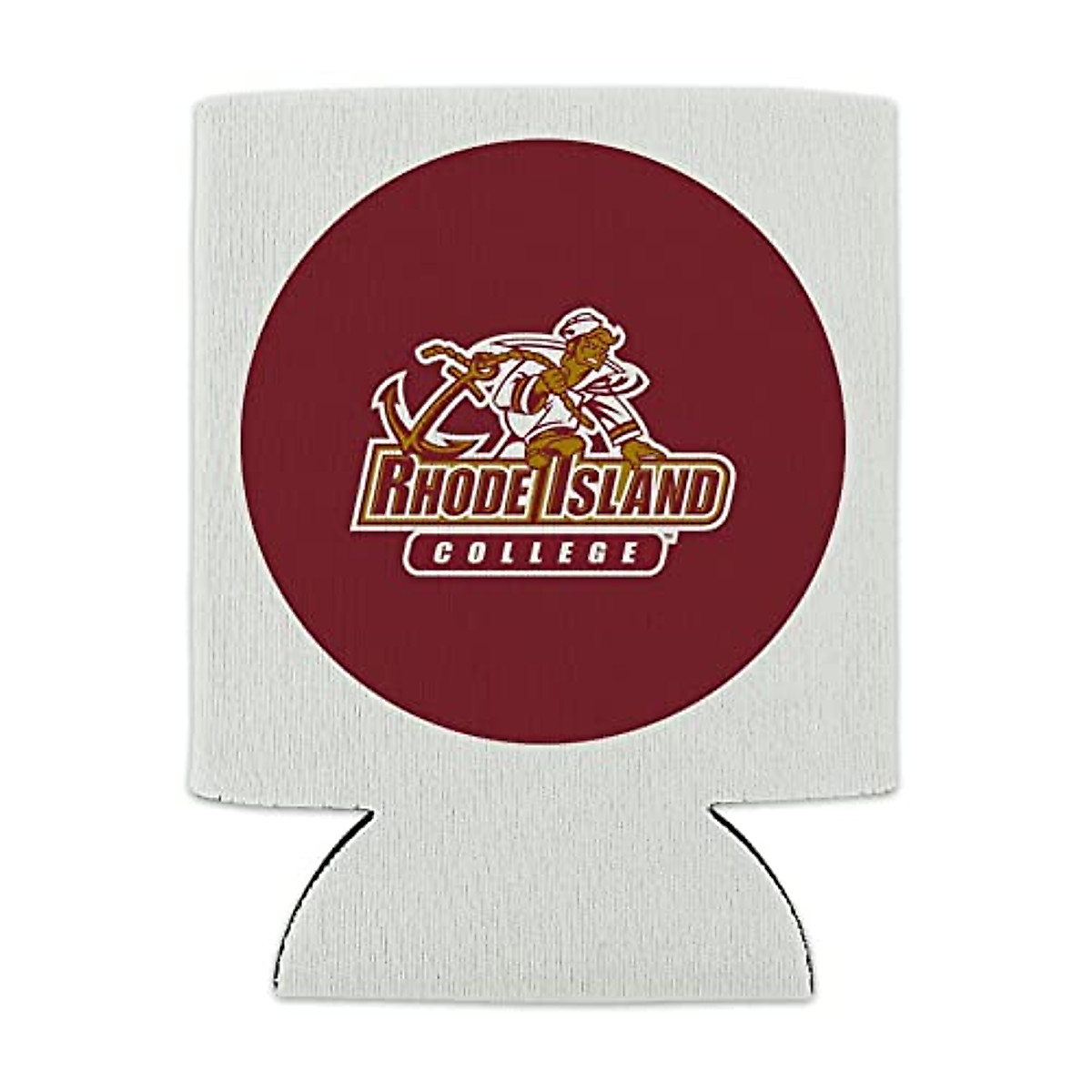 Rhode Island College Primary Logo Can Cooler - Drink Sleeve Hugger Collapsible Insulator - Beverage Insulated Holder