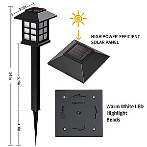 PLEAPOP Solar Outdoor Lights, 12 Pack Waterproof Solar Pathway Lights, 10 Hrs Long-Lasting LED Landscape Lighting Solar Garden Lights, Solar Lights for Walkway Path Driveway Patio Yard & Lawn
