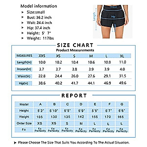 THE GYM PEOPLE Womens High Waisted Running Shorts Quick Dry Athletic Workout Shorts with Mesh Liner Zipper Pockets (Black, Large)