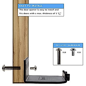 Homewell Hands Free Door Opener for Retail, Offices, Gates (Foot Pull 6-Pack, Aluminum Black)