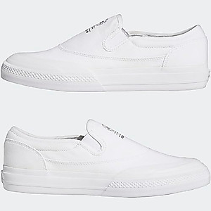 adidas Originals Unisex Nizza Sneaker, White/White/Core Black, 10 US Men