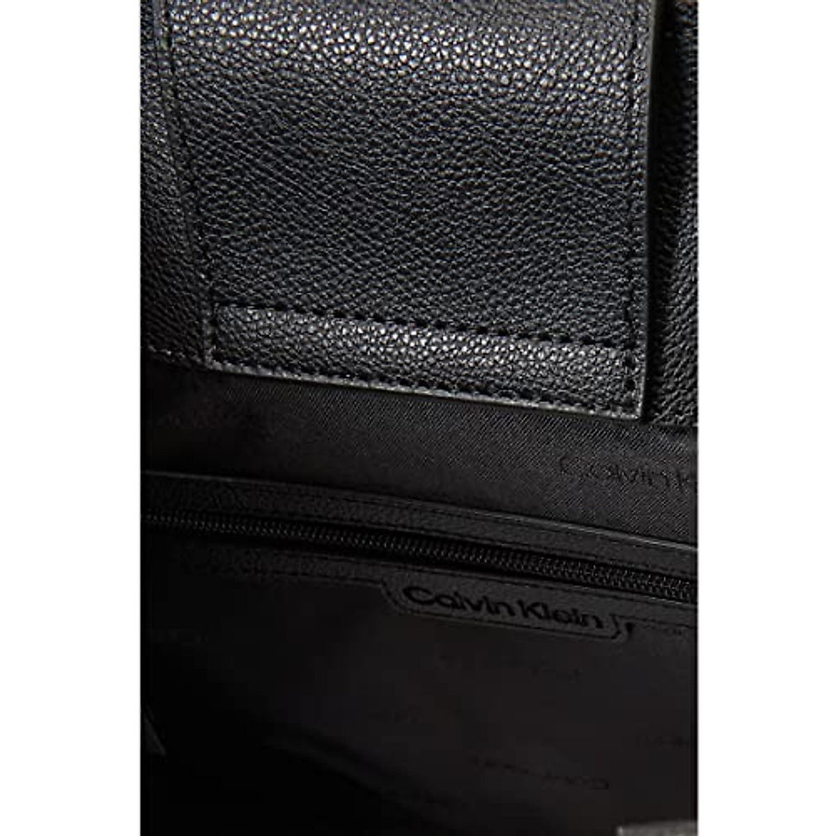 Calvin Klein Finley Saffiano Tote Black/Gold One Size