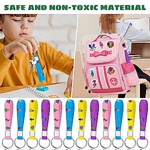 Trolls Birthday Party Supplies, 86PCS Party Favors Set Include 12 Bracelets, 12 Pins, 12 Keychains, 50 Stickers for Trolls Theme Party Gifts