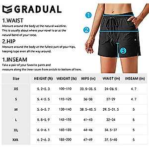 G Gradual Women's 5" Hiking Cargo Shorts Quick Dry Athletic Shorts for Women with Pockets for Golf Workout Walking(Brick Red M)