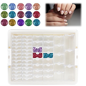 Diamond Bead Organizer Storage System, 50 Tray Containers, Removable Clear Plastic Snap Shut Lid Solution for Various Rhinestone Jewelry Painting Drill DIY Nail Art Cross Stitch Tool, Other Small Item