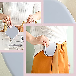 HoazHoald Small Travel Jewelry Case Mini Travel Jewelry Organizer Portal Travel Jewelry Box Travel Jewelry Storage Small Earring Ring Necklace Case Organizer Box for Women Kids with Mirror (White)