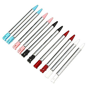 yueton Pack of 10 Retractable Replacement Metal Stylus Touch Pen, Compatible with Nintendo 3DS, 3DS XL, 3DS LL