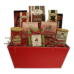 Wald Imports Red Paperboard 13" Decorative Storage/Organizer Basket
