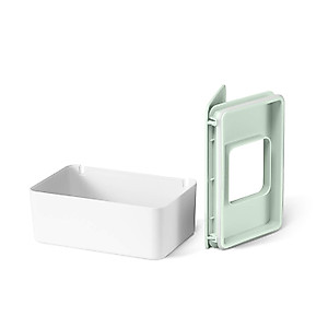 Diaper Wipes Dispenser Baby Wipes Case, Baby Wipe Holder Keeps Wipes Fresh, Non-Slip, Easy Open & Close Wipe Container Green