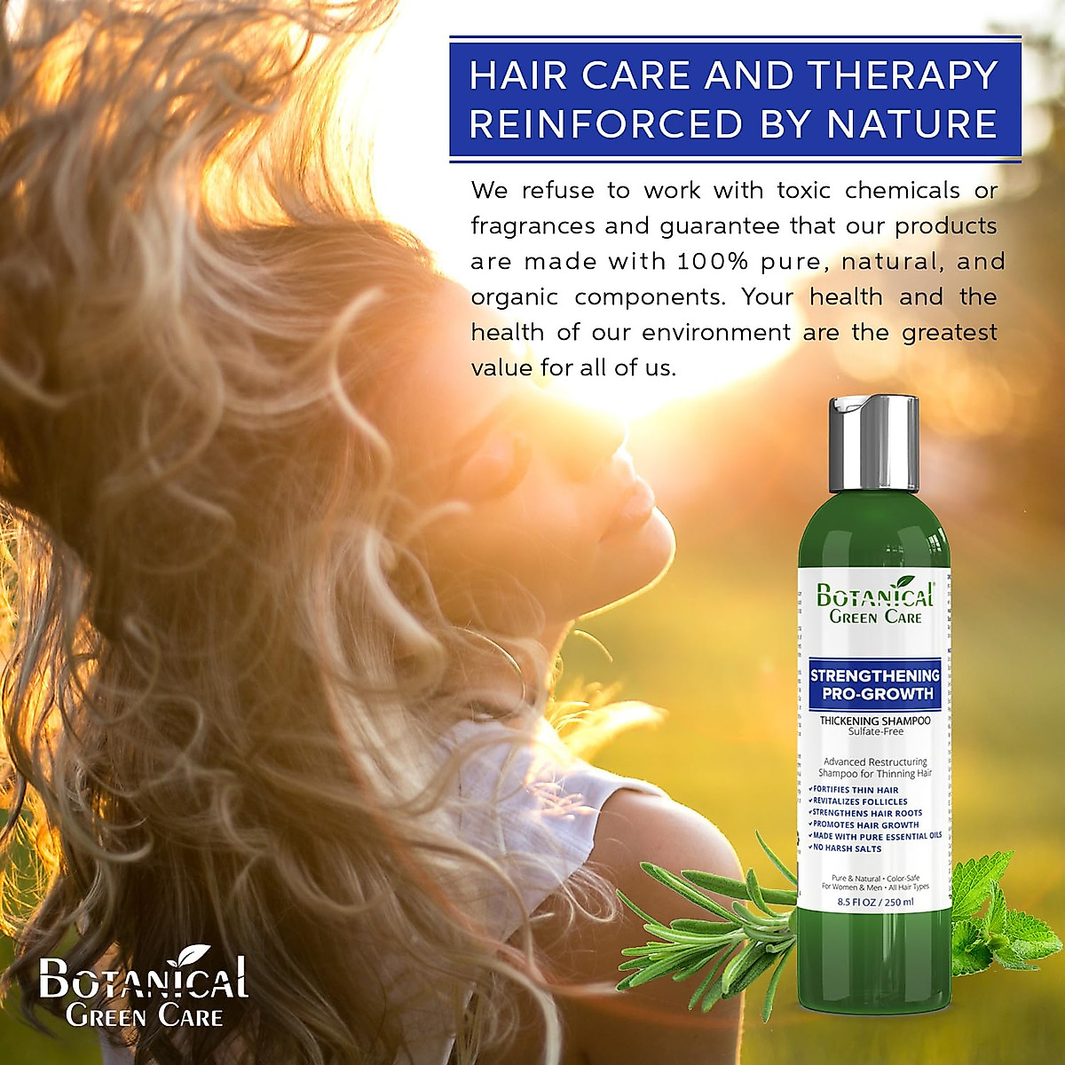 Strengthening Pro-Growth Shampoo, Hair Loss Therapy. Thickening Shampoo for Thinning Hair, Hair Loss Shampoo