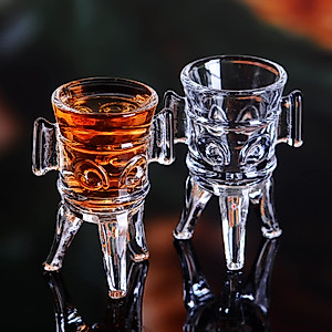 Shot Glasses, 0.35oz Mini Shot Glass Set of 6/Cordial Glasses/Glasses Snifters/Cute Shot Glasses/Clear Shot Glasses/Sherry Glasses/Tasting Glasses/Tripod Glasses/