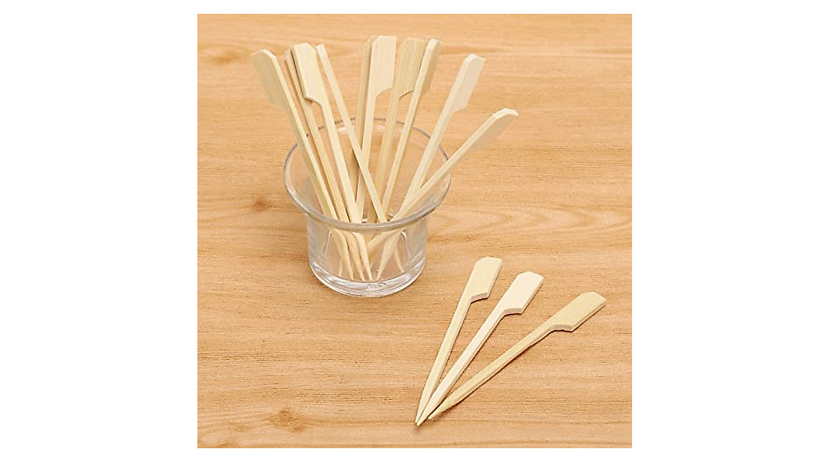 200 Pcs Bamboo Paddle Picks Skewers - Perfect for Parties & BBQs