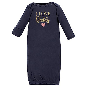 Hudson Baby Unisex Baby Cotton Gowns, Aviation, Preemie/Newborn