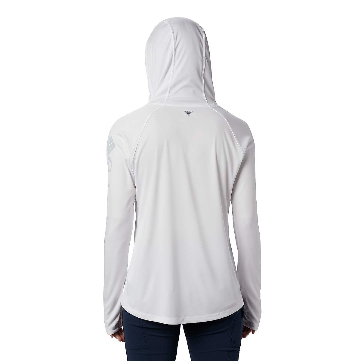 Columbia Women's Tidal Tee Hoodie, White/Cirrus Grey Logo, Medium