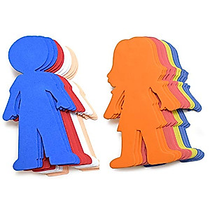 Foam Cut Out People Die Cut, Kids Cut Out Shapes, Classroom Cutouts of People, Bulletin Board Cut Outs, Classroom Decorations, Back to School Cutouts, People Cut Outs for Crafts 6" Medium Large (24)