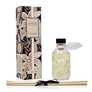 LOVSPA Coconut & Eucalyptus Reed Diffuser Oil Set - Scented Stick Room Freshener - Creamy Coconut, Eucalyptus, Mint, Tonka, Vanilla Sugar - Made in The USA