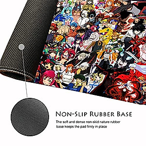 KINPLE Extended Large Gaming Mouse Pad, Full Desk Keyboard Mouse Pad, XXL Bigmouse Pad with Anime, Waterproof and Anti-Skid for Office Desk Decor . (35.4×15.75×0.1 inch)