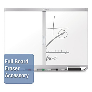 Quartet Magnetic Whiteboard, Porcelain, White Board, Dry Erase Board, 6' x 4', Aluminum Frame, Prestige 2 Duramax (P557AP2)