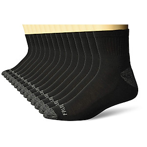 Fruit of the Loom Men's Dual Defense Ankle Socks 12 Count ( 1Pack)