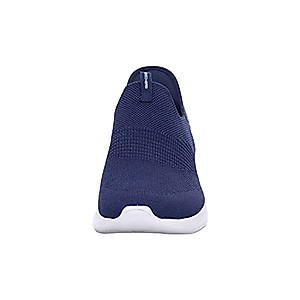 Skechers Women's Hands Free Slip Ins Ultra Flex 3.0 Smooth Step Sneaker, Navy, 7.5