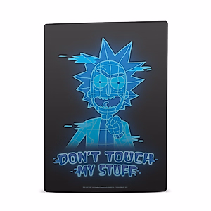 Head Case Designs Officially Licensed Rick And Morty Don't Touch My Stuff Graphics Vinyl Faceplate Sticker Gaming Skin Decal Cover Compatible With Sony PlayStation 5 PS5 Digital Edition Console