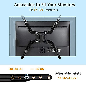 HUANUO Universal VESA Mount Adapter Kit, Non-VESA Adapter for 17 to 27 Inch Monitor Screens to 75x75 VESA Mount