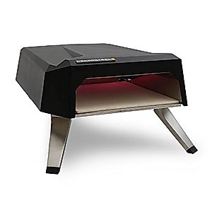 Permasteel 12-Inch Gas Pizza Oven with Cover | Outdoor Pizza Oven, Portable Gas Pizza Oven for Outside, PO-40001-BK, Propane Pizza Oven, Custom Backyard Pizza Maker