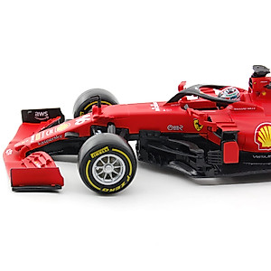 XTD Bburago 1:43 Ferrari #16 Leclerc 2022 F1 Scuderia Ferrari F1-75 #55 Sainz Alloy Luxury Vehicle Diecast Cars Model Toy Collection Gift (2022 F1-75 #16 Acrylic Box)Red