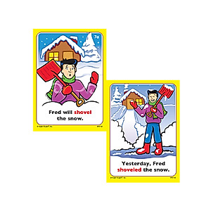Super Duper Publications | Regular Past Tense Verbs Fun Deck Flash Cards | Educational Learning Resource for Children