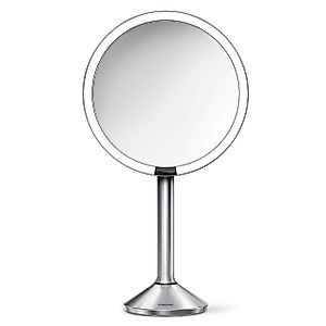 simplehuman ST3007 Sensor Mirror, Brushed Stainless Steel, Pro — 20cm (10x + 5x Magnification), 2 pound