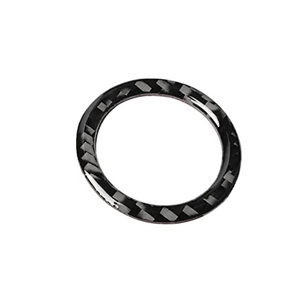 NC Carbon Fiber Styling Trim Cover Sticker Compatible with Q5 A4L A5 (Engine Start Stop Cover Ring A)