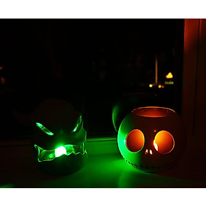 Disney The Nightmare Before Christmas Jack Skellington LED Flickering Flameless Candle With Automatic Timer | Officially Licensed Collectible