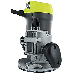 Ryobi R1631K 1-1/2 Peak HP 8.5 Amp LED Lit Corded Router Including 3 Piece Bit Set (w/ Tool Bag)
