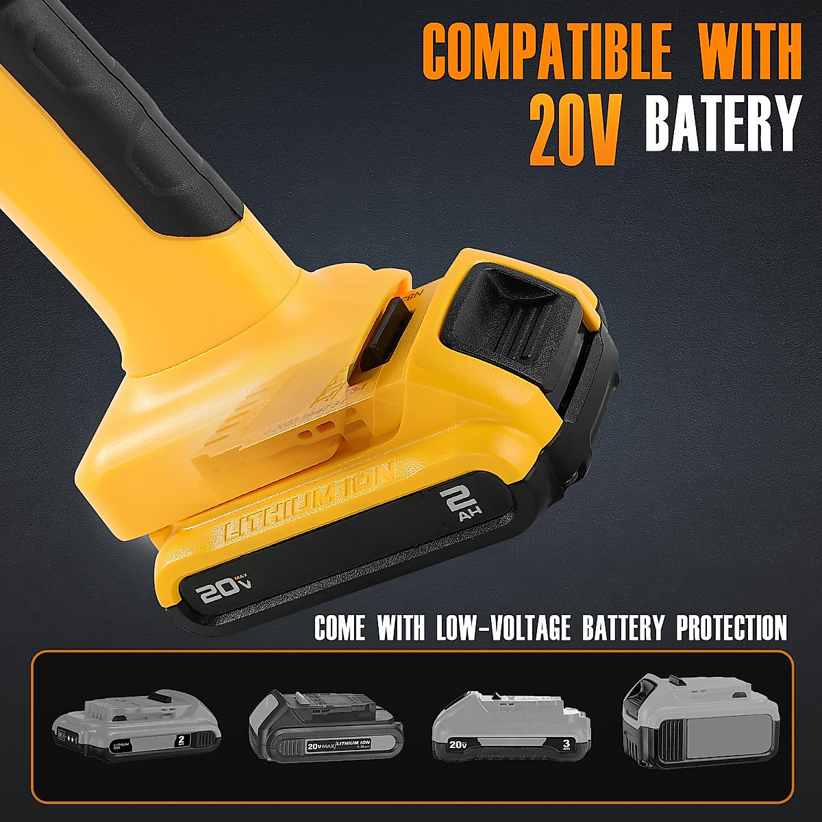 ohyes Cordless Hedge Trimmer Compatible with DeWALT 20v Max Battery 2 in 1 Grass Trimmer for Yard & Lawn(Battery not Included)